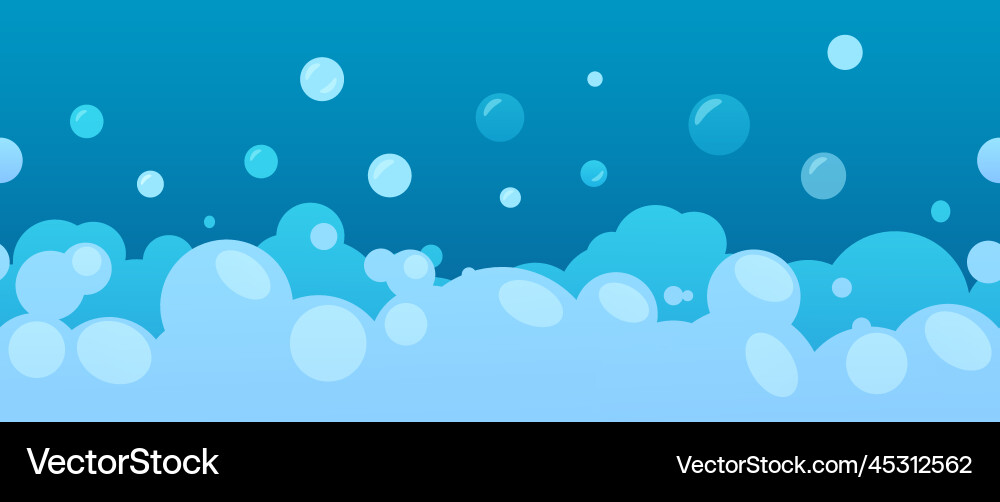 Bubble foam shower soap pattern soda wash Vector Image