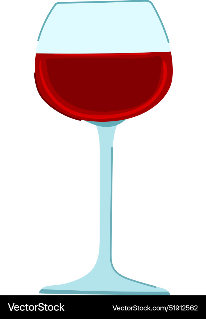 Drink wine glass cartoon Royalty Free Vector Image