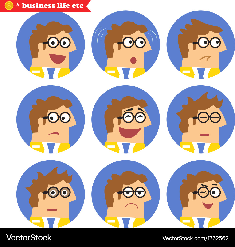 Employee Emotion Icons Royalty Free Vector Image