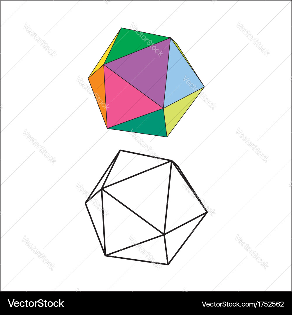 Geometric Polyhedra Royalty Free Vector Image - VectorStock