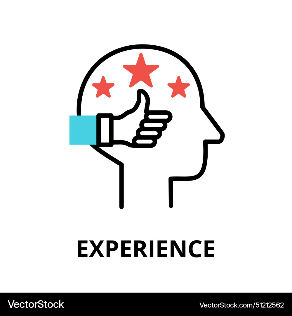 Icon concept of experience brain process Vector Image