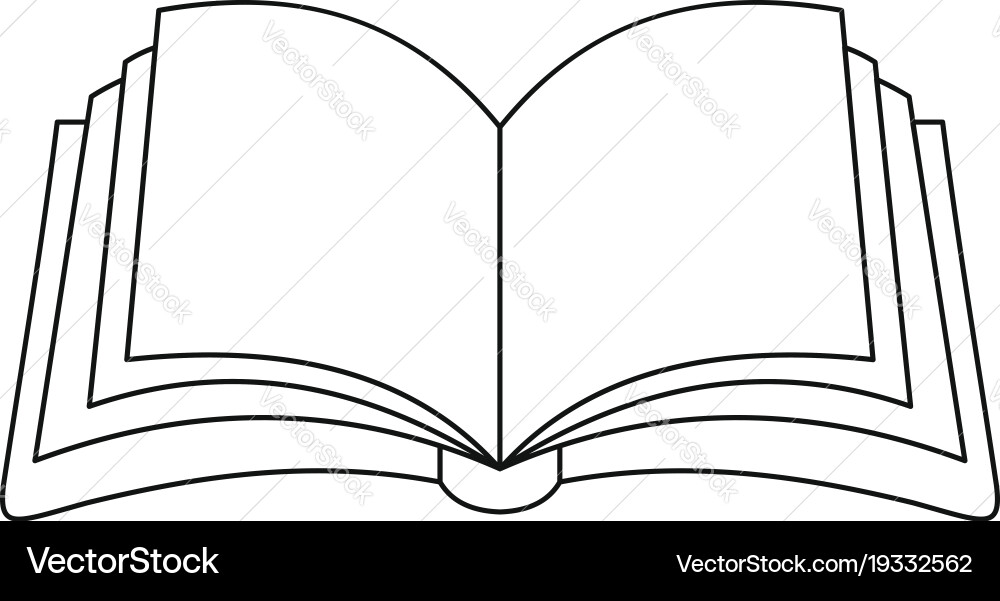 Publication in book icon outline style Royalty Free Vector
