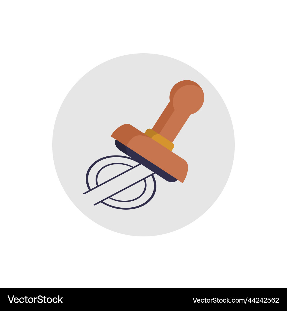 Rubber stamp flat icon Royalty Free Vector Image