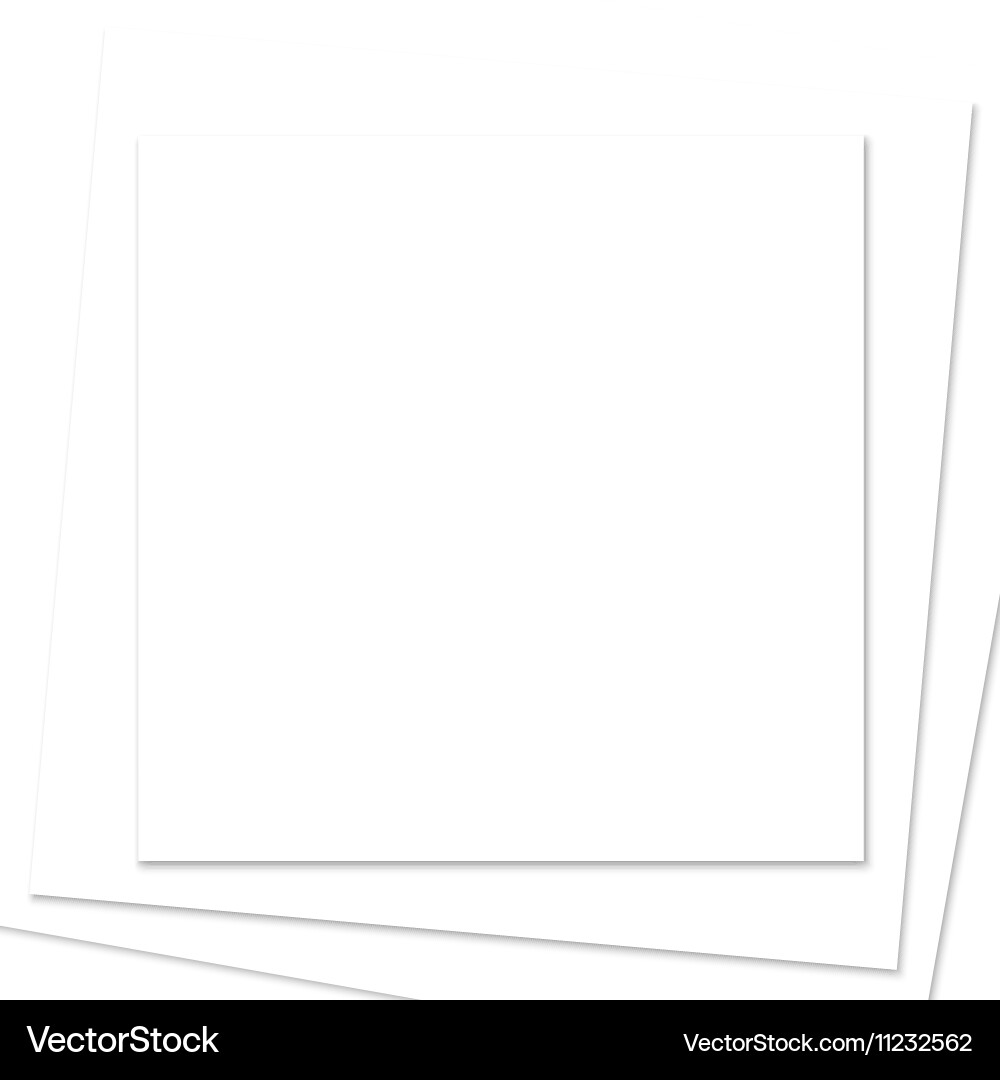 Stacked square white paper frame Royalty Free Vector Image