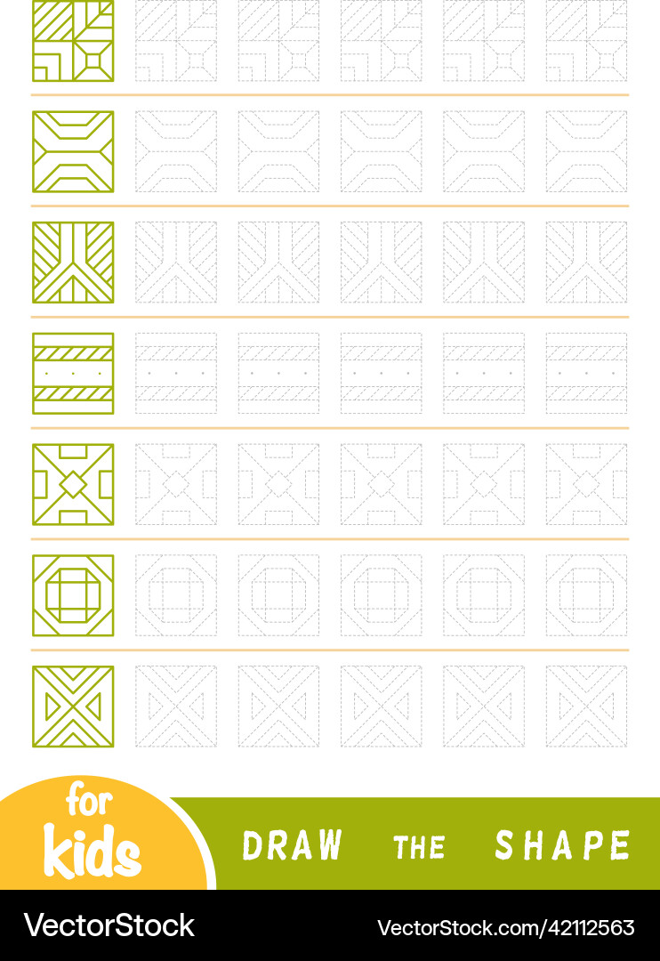 Draw the shapes education game for children Vector Image