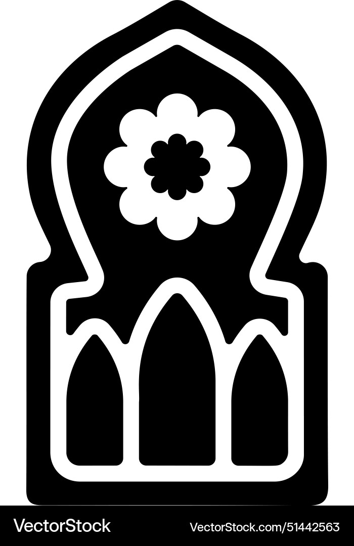 Mosque window Royalty Free Vector Image - VectorStock