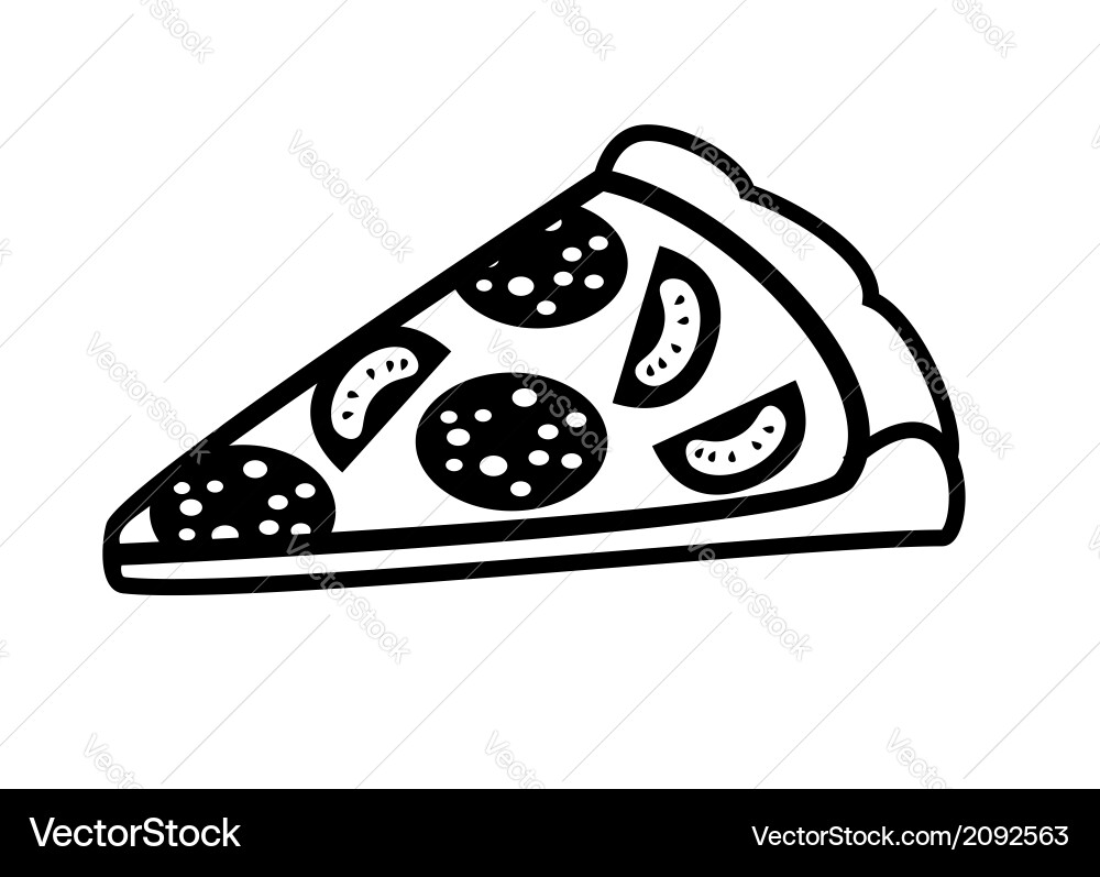 Piece of pizza Royalty Free Vector Image - VectorStock