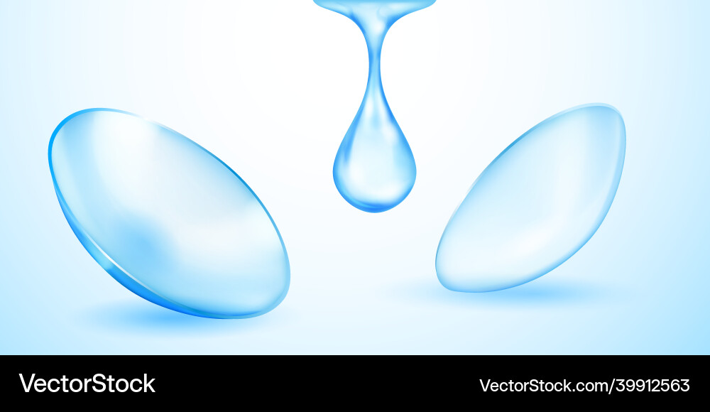 Realistic contact lenses Royalty Free Vector Image