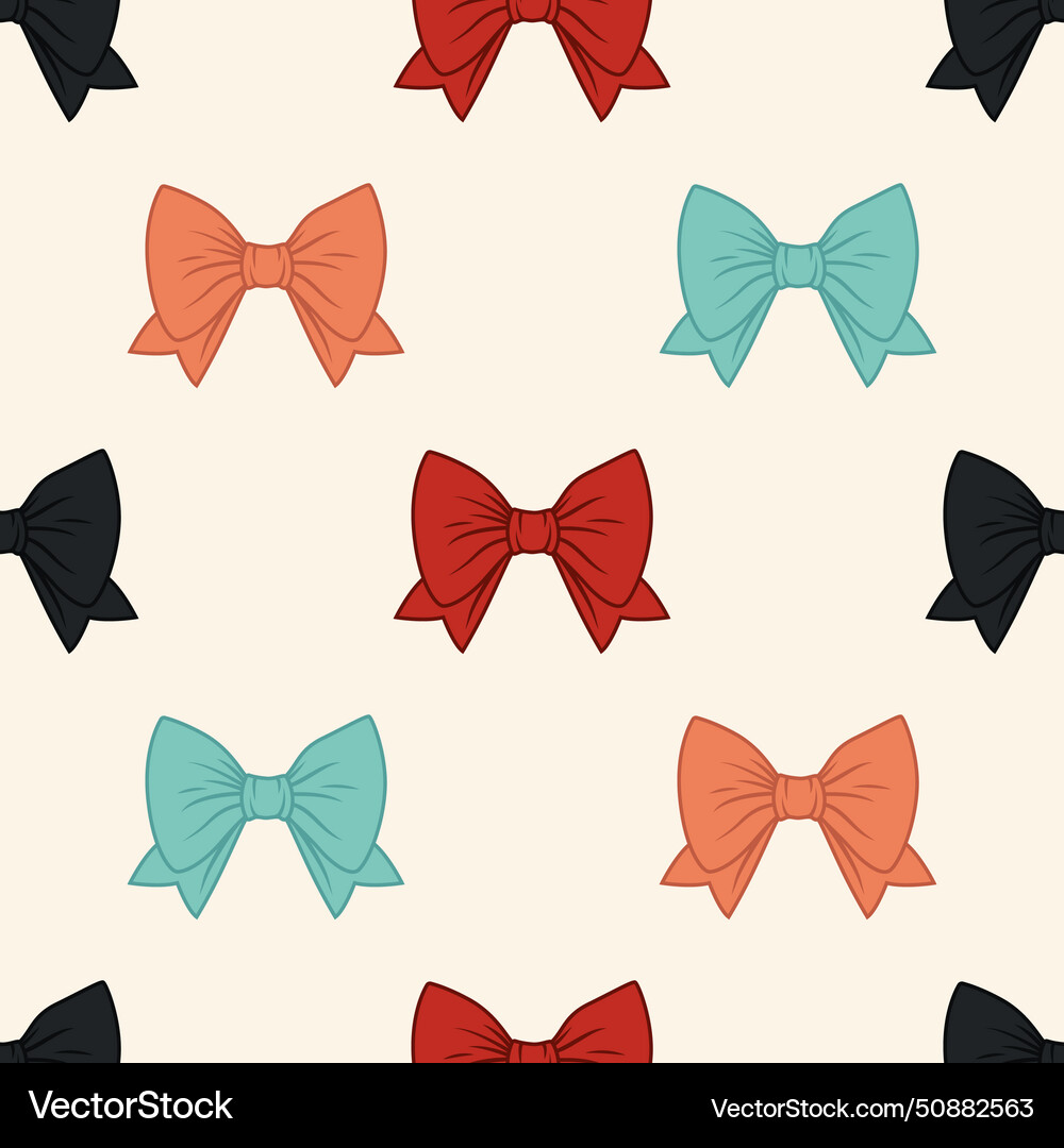 Seamless pattern with cartoon red orange Vector Image