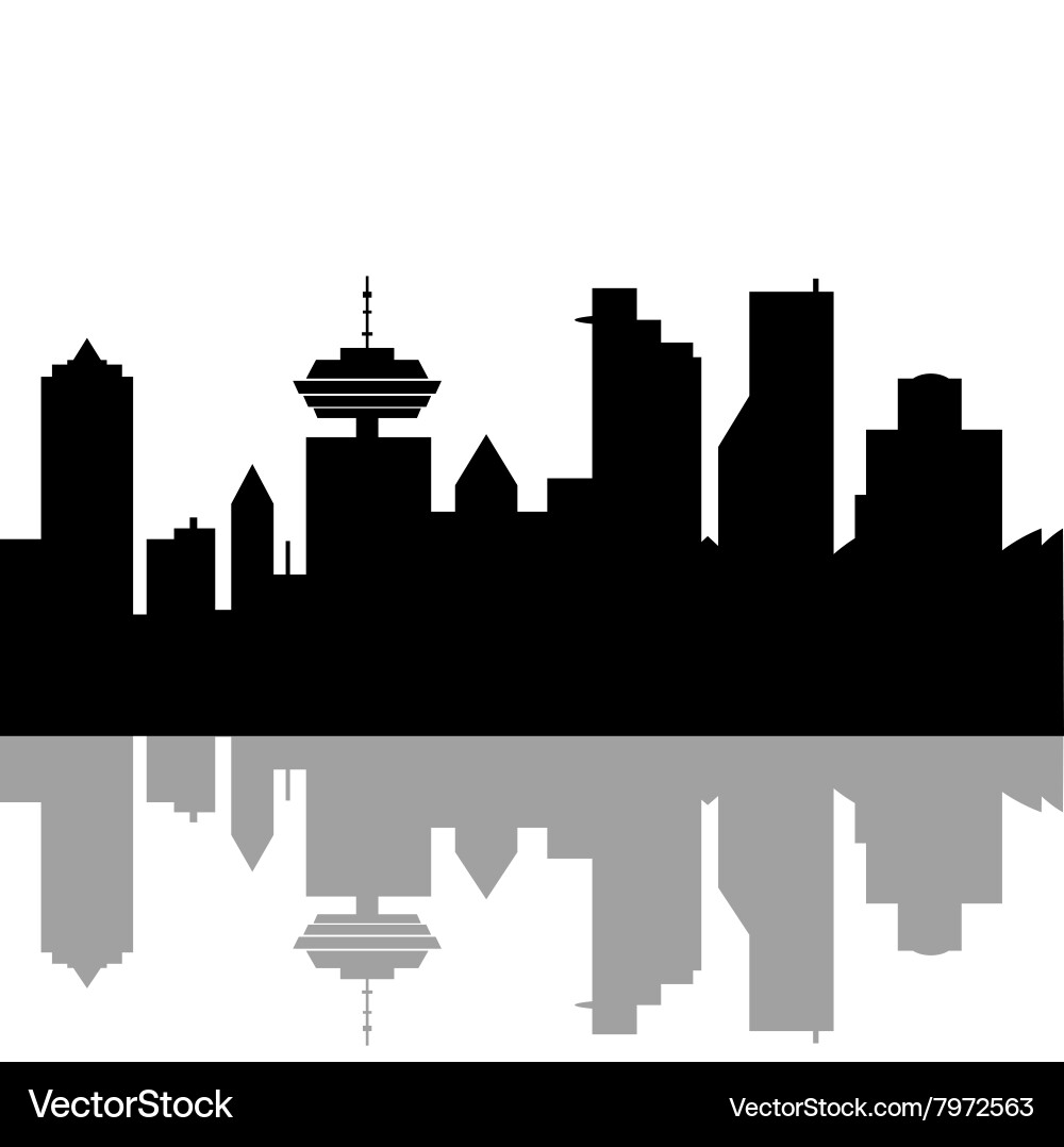 Vancouver canada skyline Royalty Free Vector Image