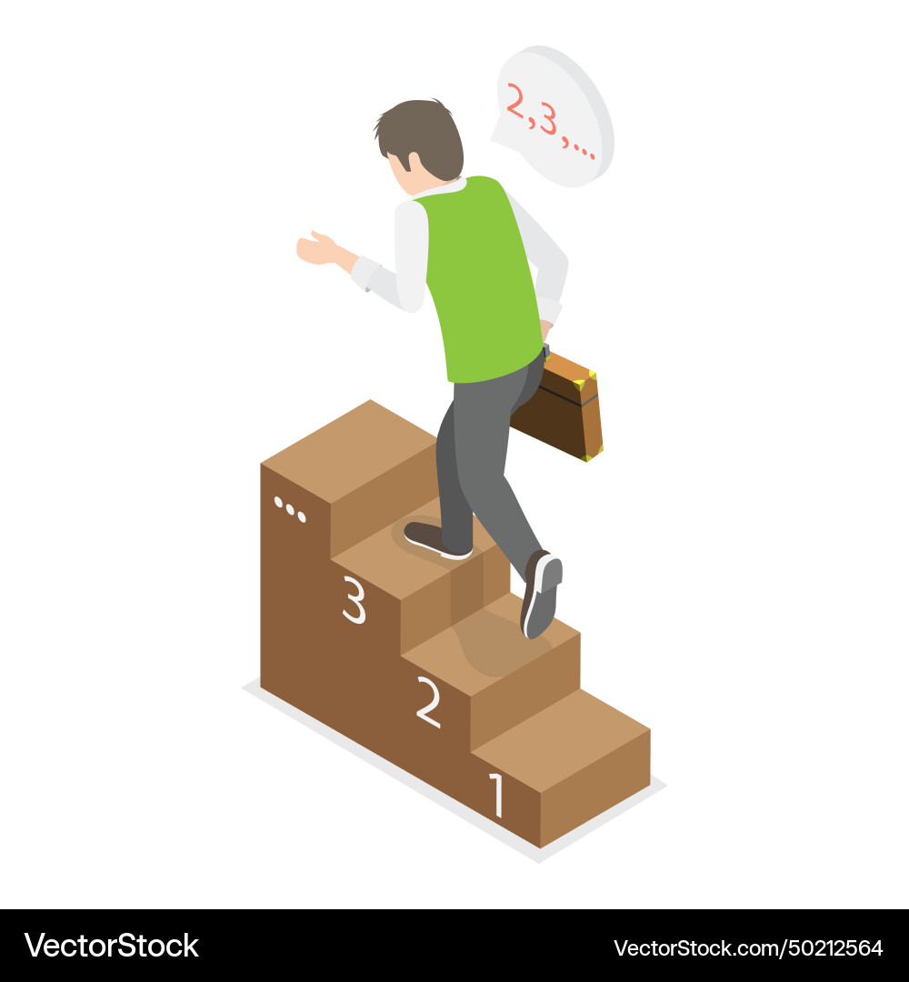 3d isometric flat of ocd item Royalty Free Vector Image