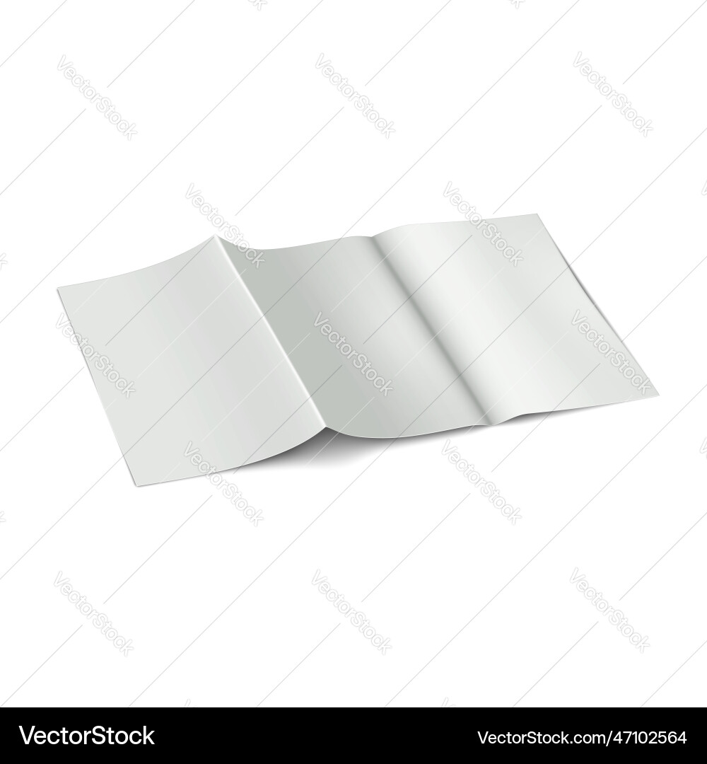 6-page z-fold blank white brochure mockup folding Vector Image