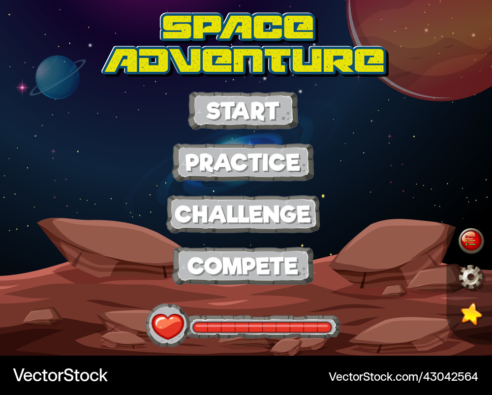 A space background template Royalty Free Vector Image