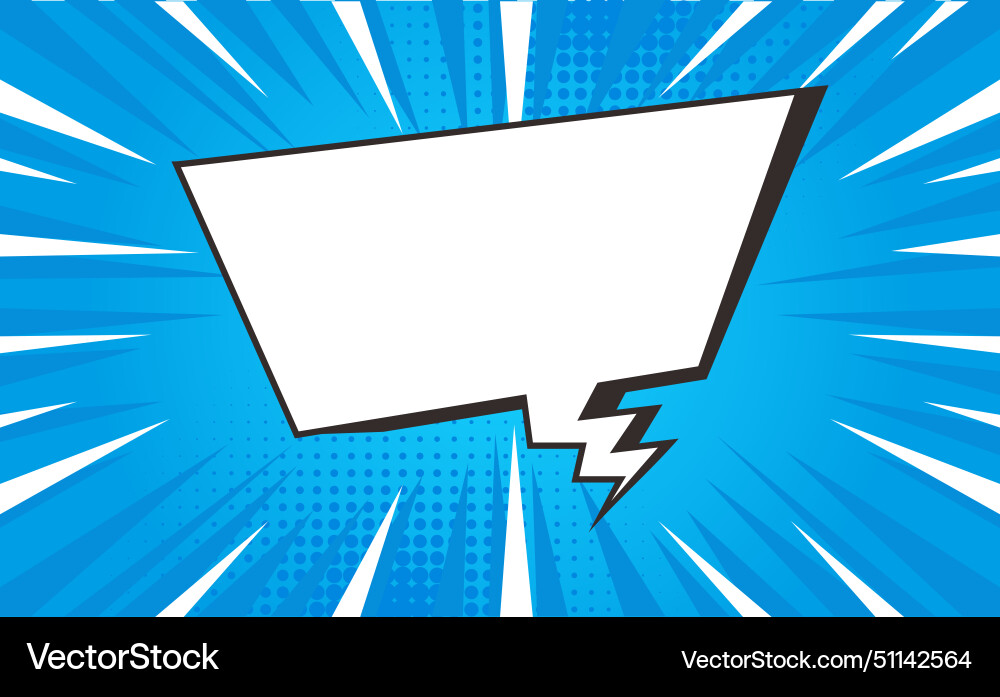 Blue comic cartoon background Royalty Free Vector Image