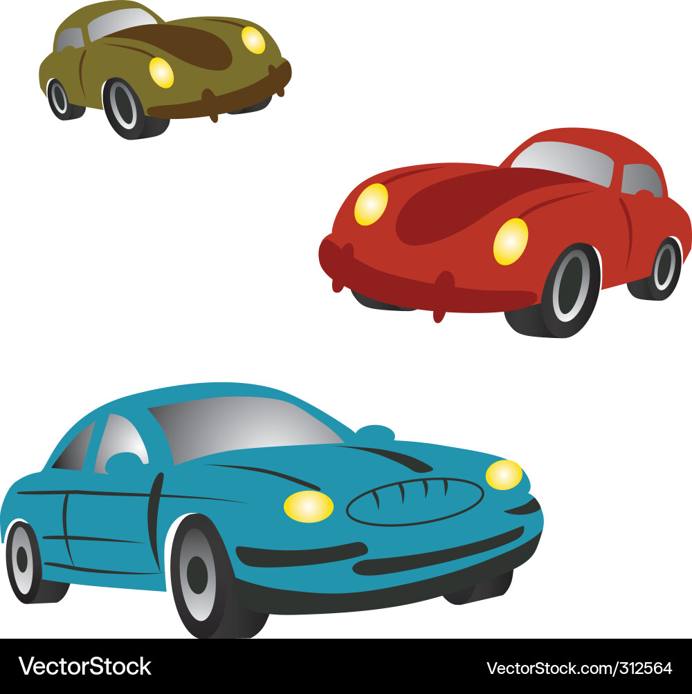 Cartoon cars Royalty Free Vector Image - VectorStock