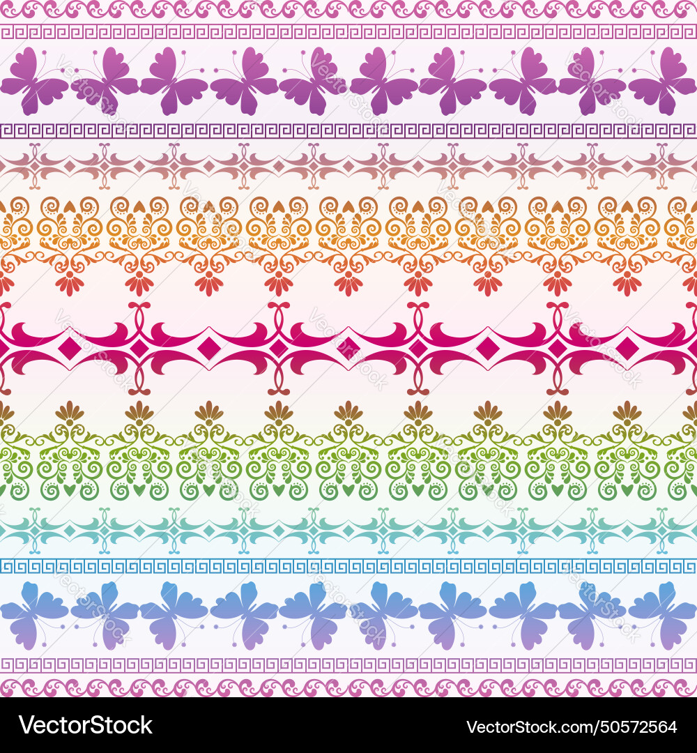 Colorful seamless geometric pattern with rainbow Vector Image