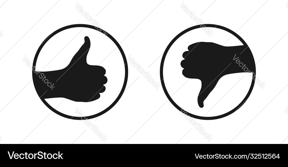 Like and dislike 3 Royalty Free Vector Image - VectorStock