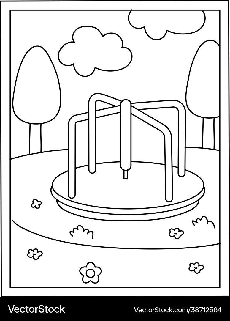 Merry go round Royalty Free Vector Image - VectorStock