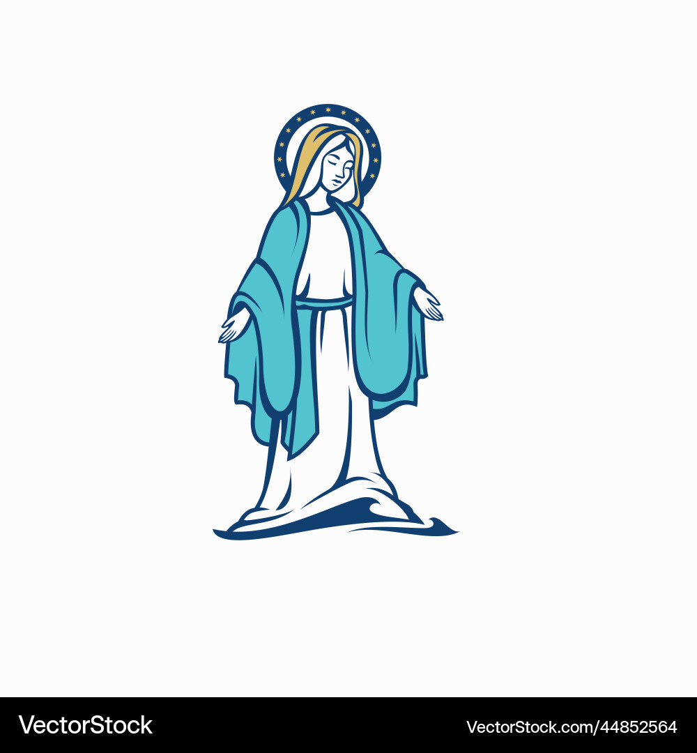 Saint maria religious Royalty Free Vector Image