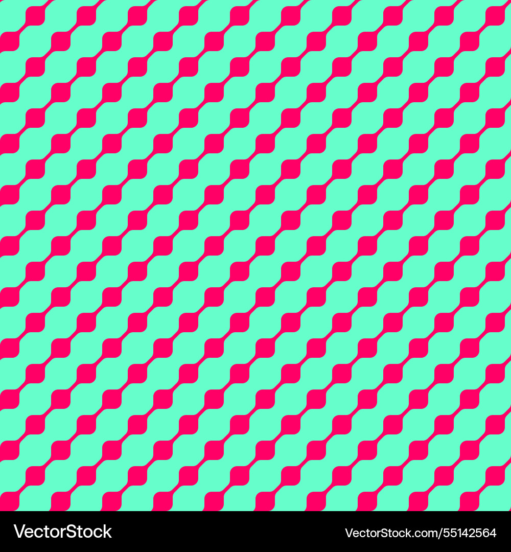 Seamless pattern of connected red rounded squares Vector Image