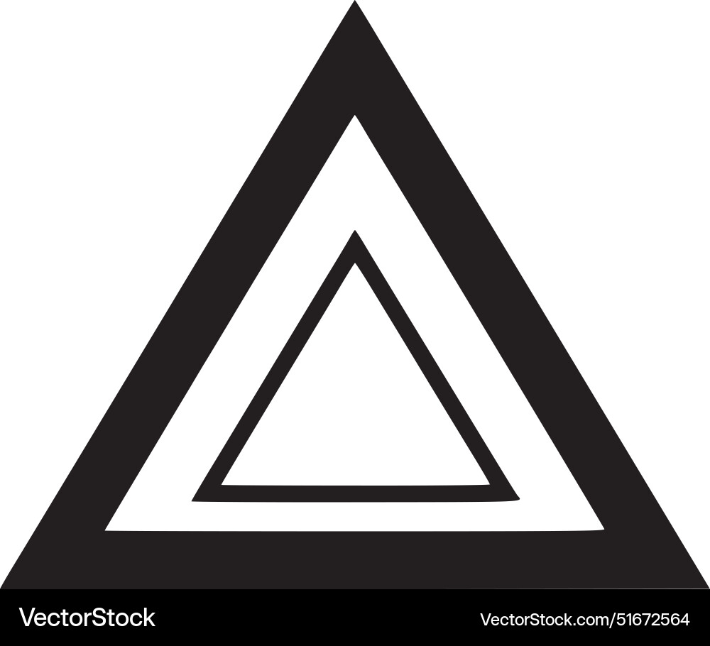Triangle - minimalist and simple silhouette Vector Image