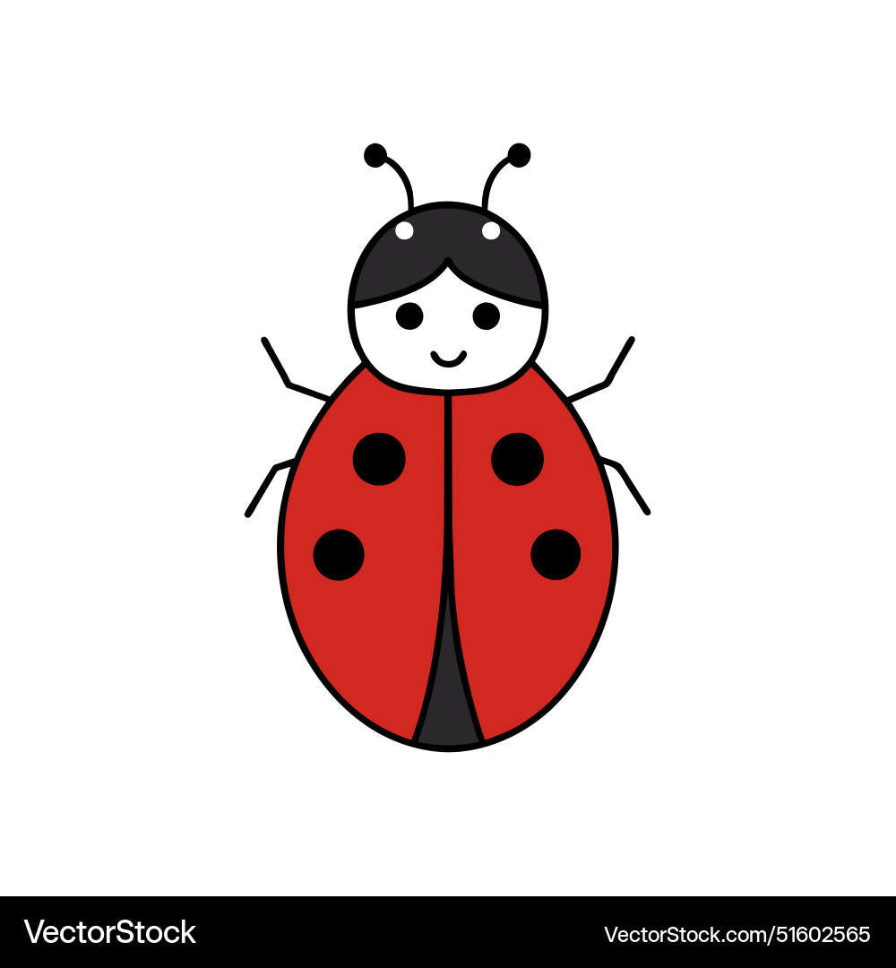 Asian lady beetle bug knocks icon Royalty Free Vector Image