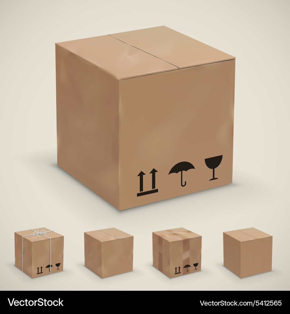 Cardboard box Royalty Free Vector Image - VectorStock