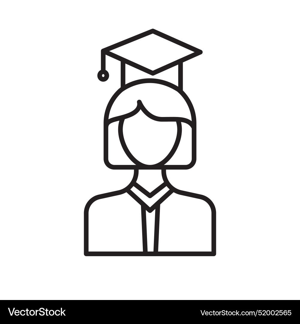 Female student icon ideal for education Royalty Free Vector