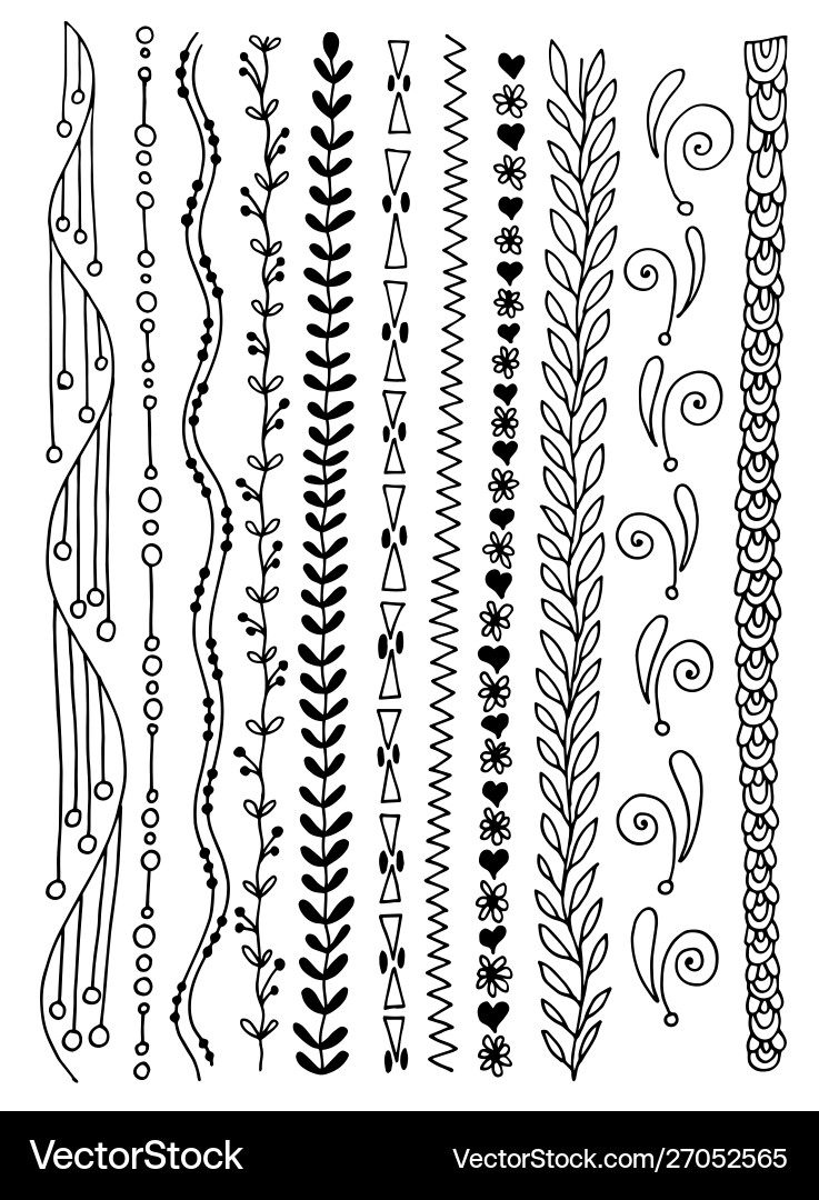 Hand Drawn Border Templates Vector Hand Drawn Border, Frame Of Small