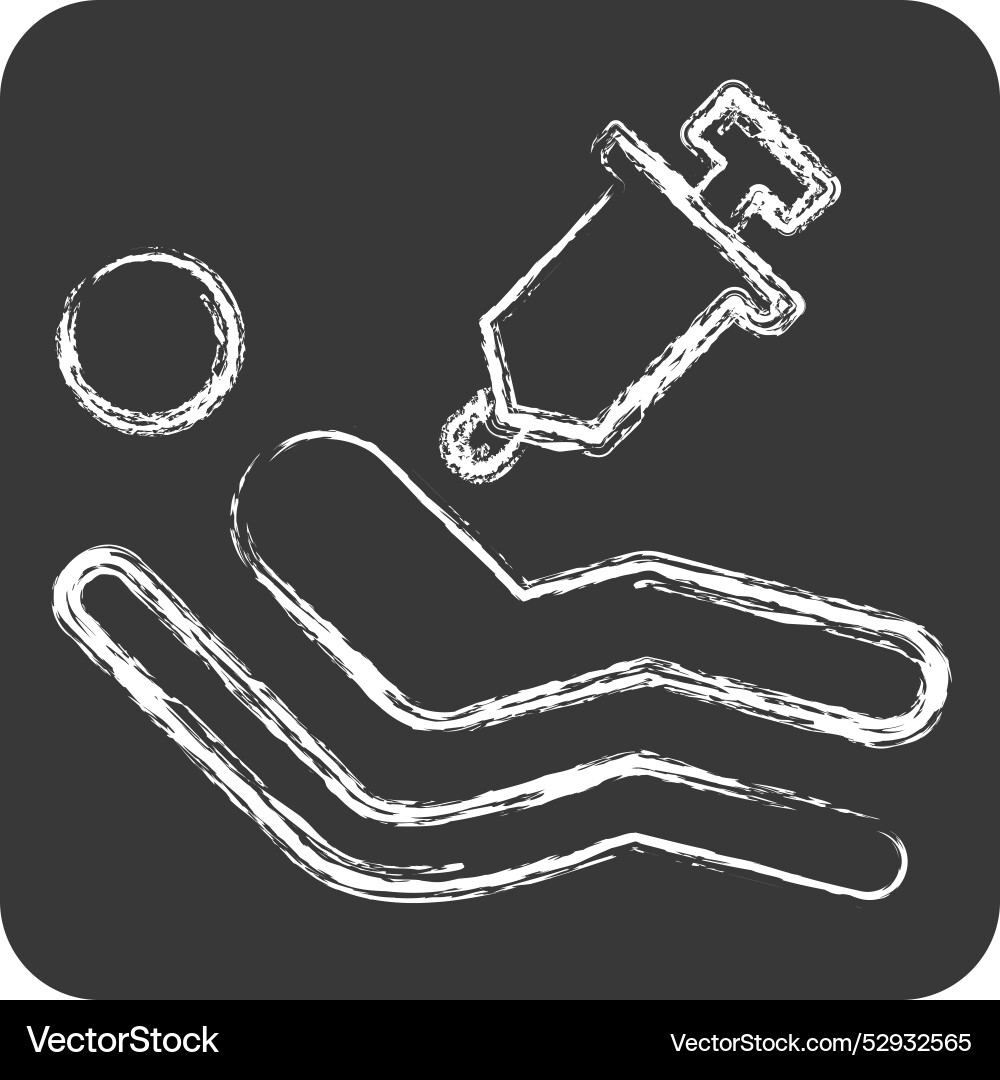 Icon euthanasia related to seath symbol chalk Vector Image