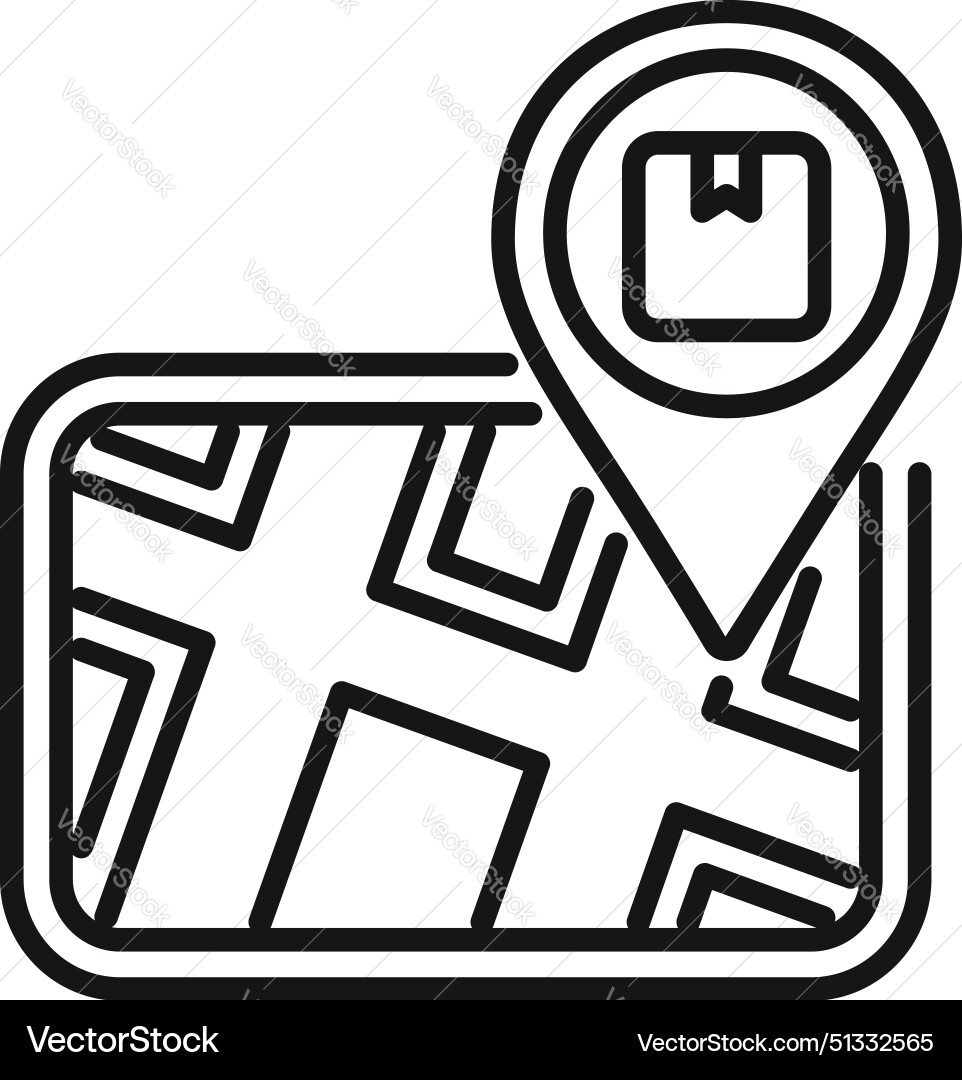 Map location icon with destination pin Royalty Free Vector