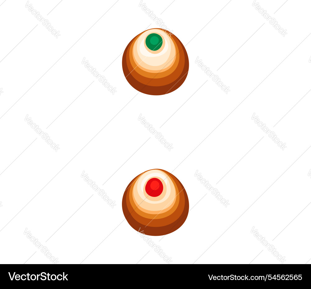 Merry christmas gingerbread colon dots symbol Vector Image