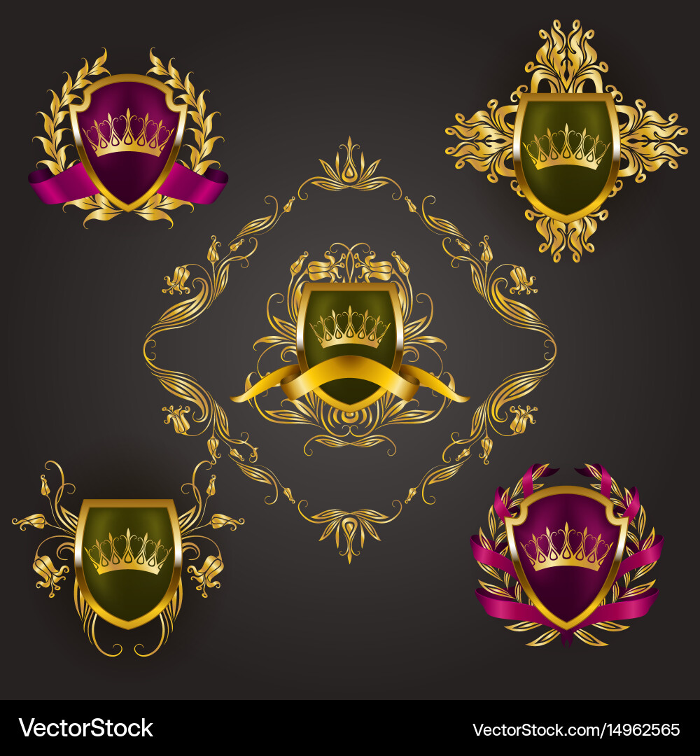 Monogramm Logos Set Lizenzfreies Vektorbild - VectorStock