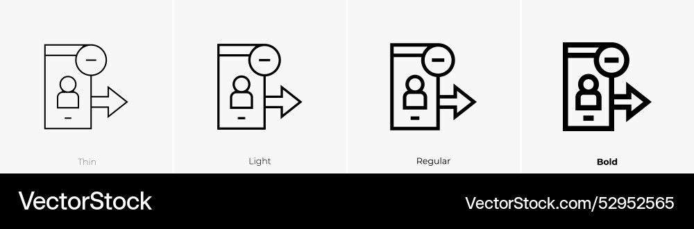 Offline icon thin light regular and bold style Vector Image