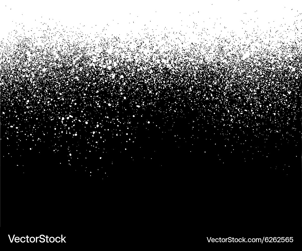 Sprayed paint gradient detail in white over black Vector Image
