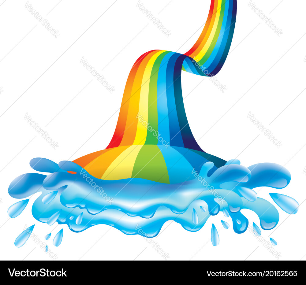 Vibrant Rainbow Splash Royalty Free Vector Image