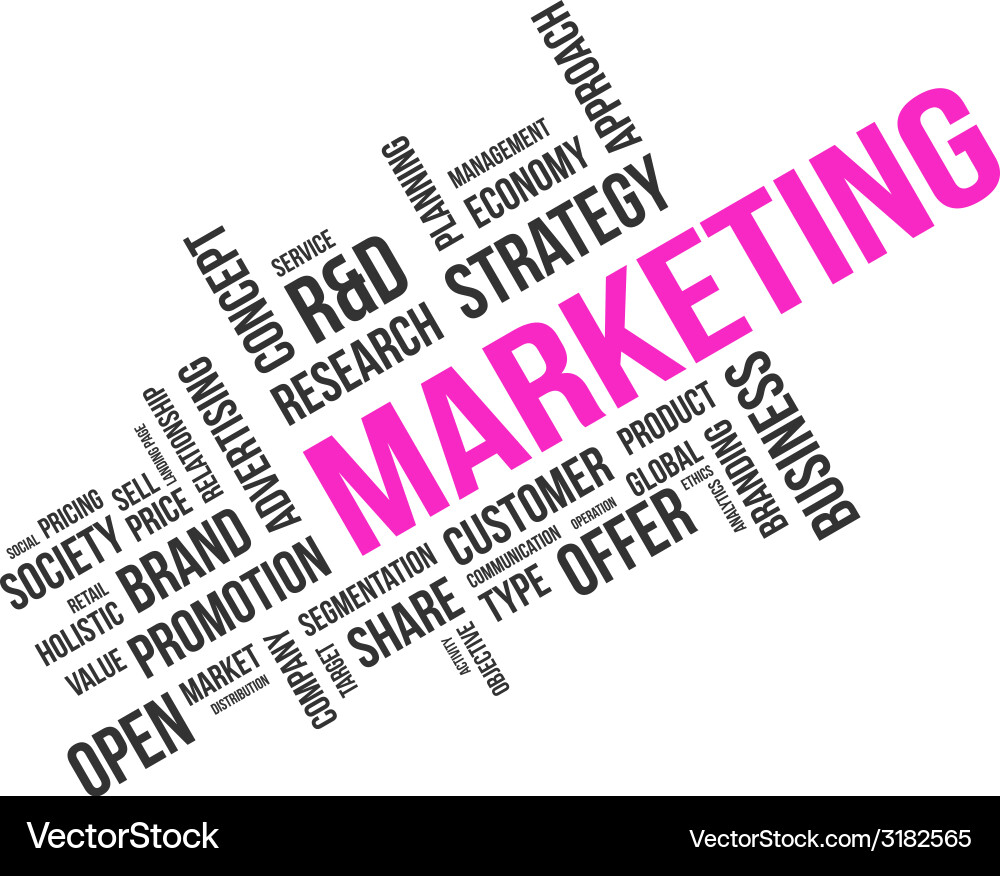 Word cloud marketing Royalty Free Vector Image