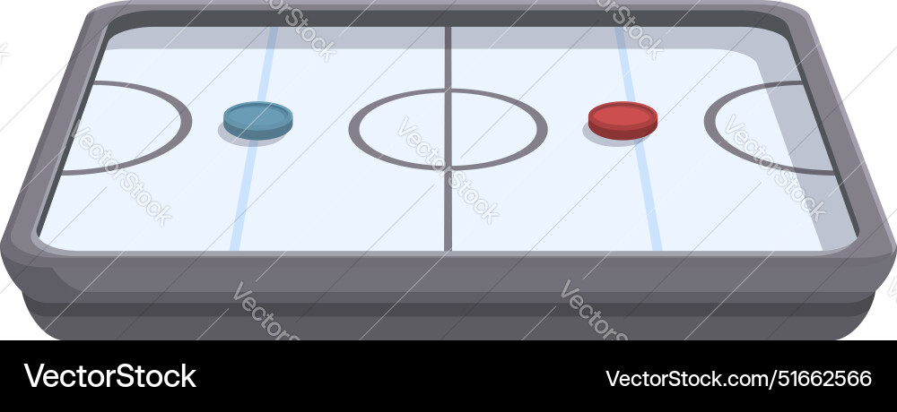 Air hockey table with pucks isometric Royalty Free Vector