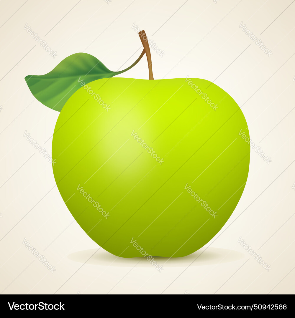 Big green apple Royalty Free Vector Image - VectorStock