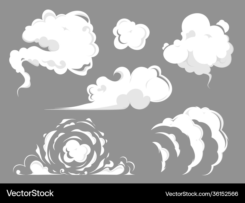 Cartoon smoke Royalty Free Vector Image - VectorStock
