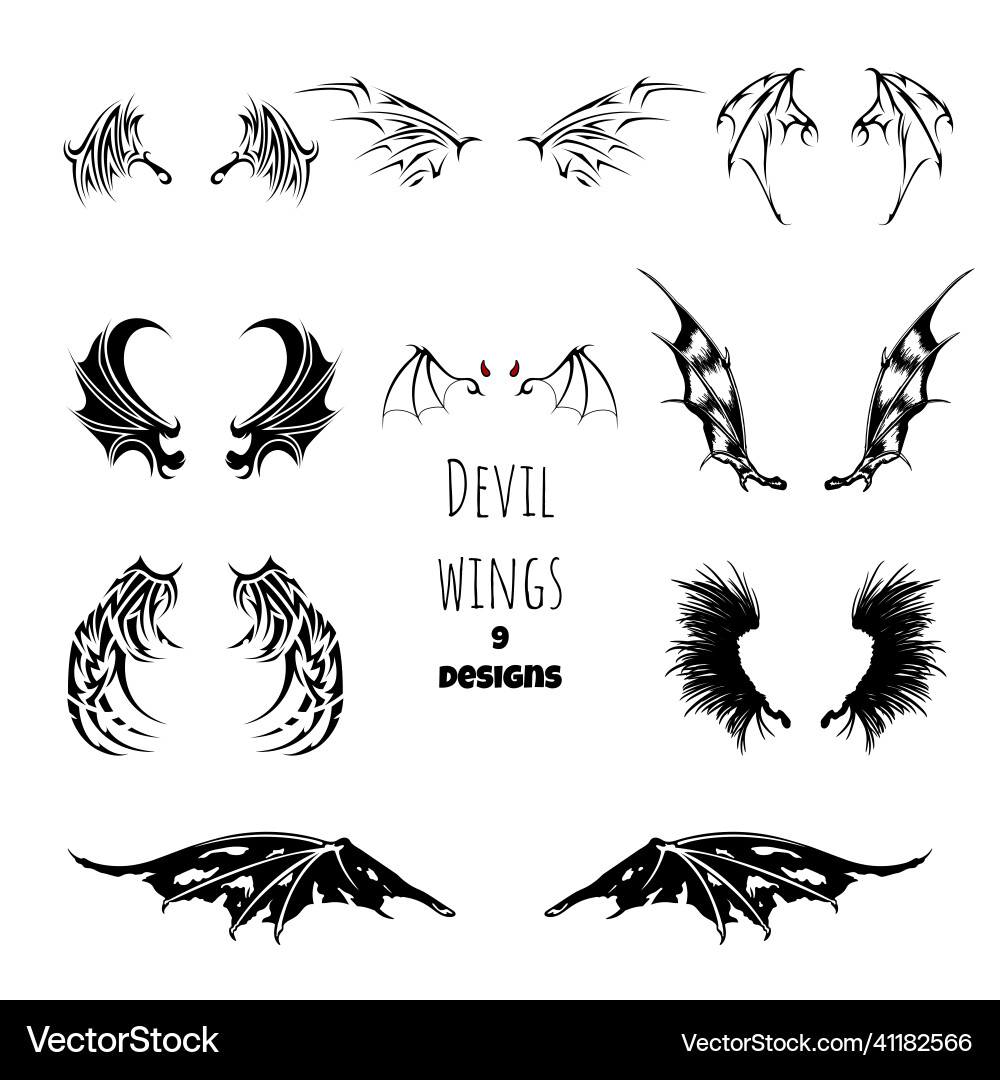 Demon Wing Tattoos Demon And Angel Wings Collection Of Drawings New