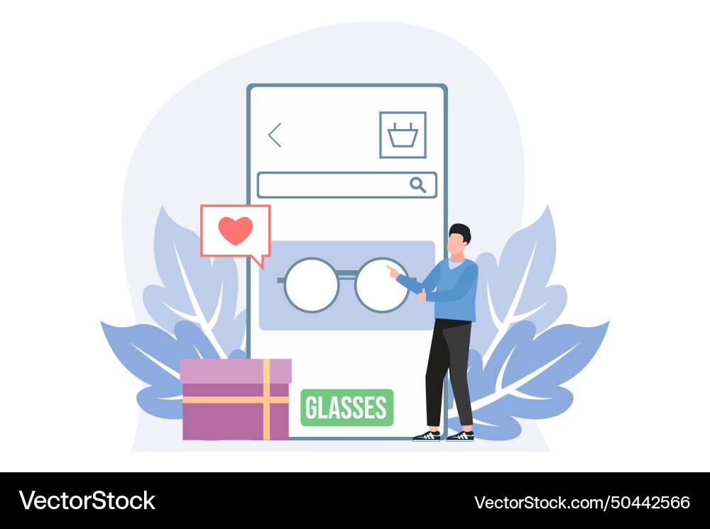 E commerce flat design Royalty Free Vector Image