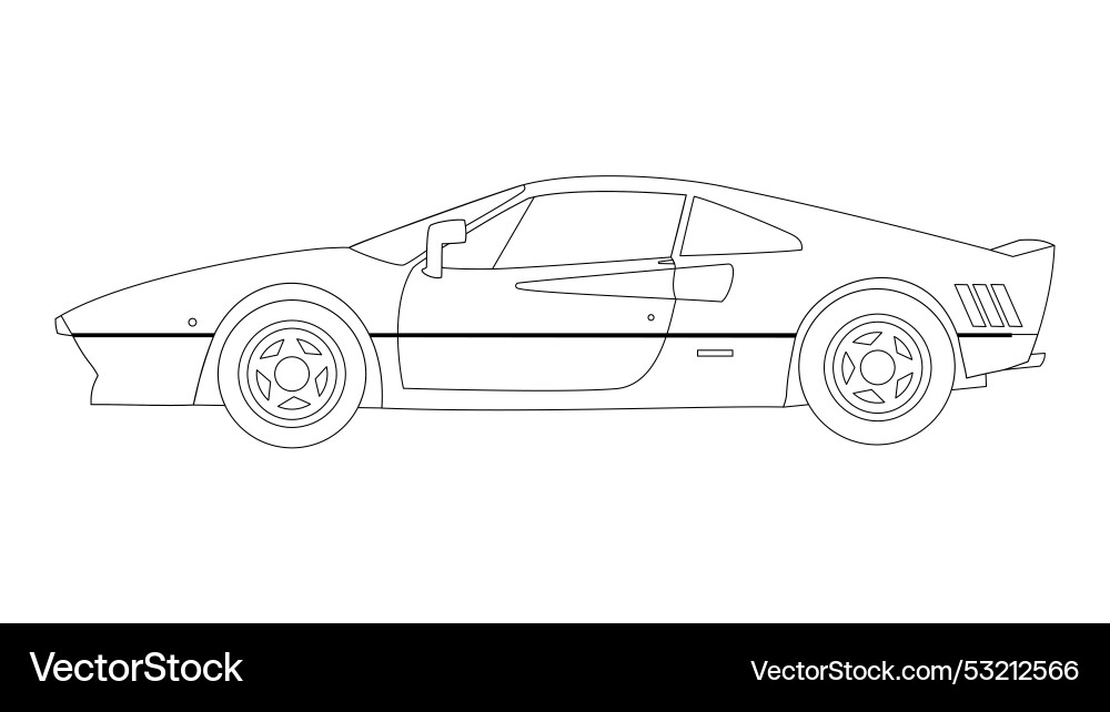 Ferrari 288 gto Royalty Free Vector Image - VectorStock