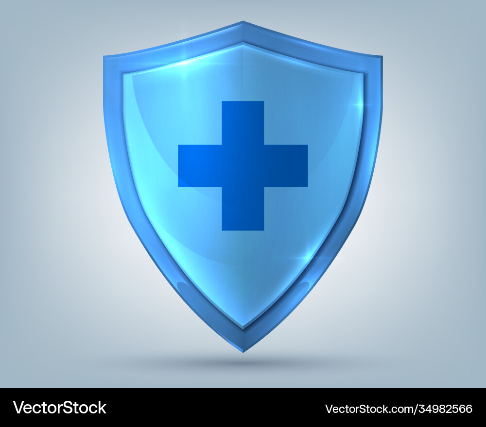 Health shield realistic protection symbol Vector Image