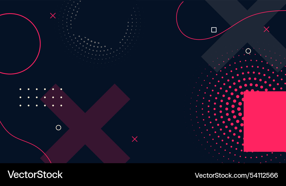 Memphis style abstract wallpaper with halftone Vector Image