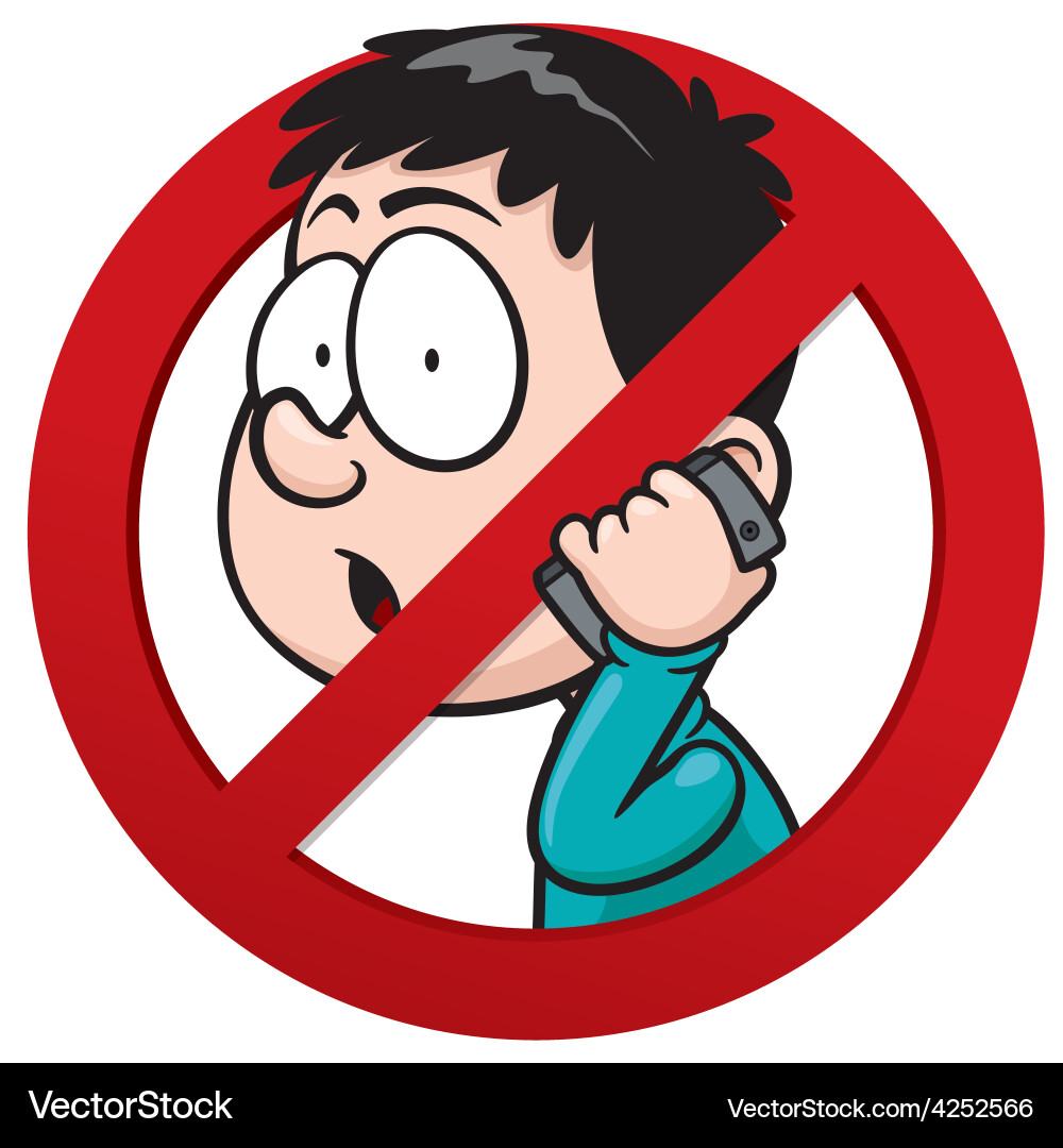No phone sign Royalty Free Vector Image - VectorStock