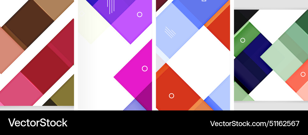 A collage of four different colored squares on a Vector Image
