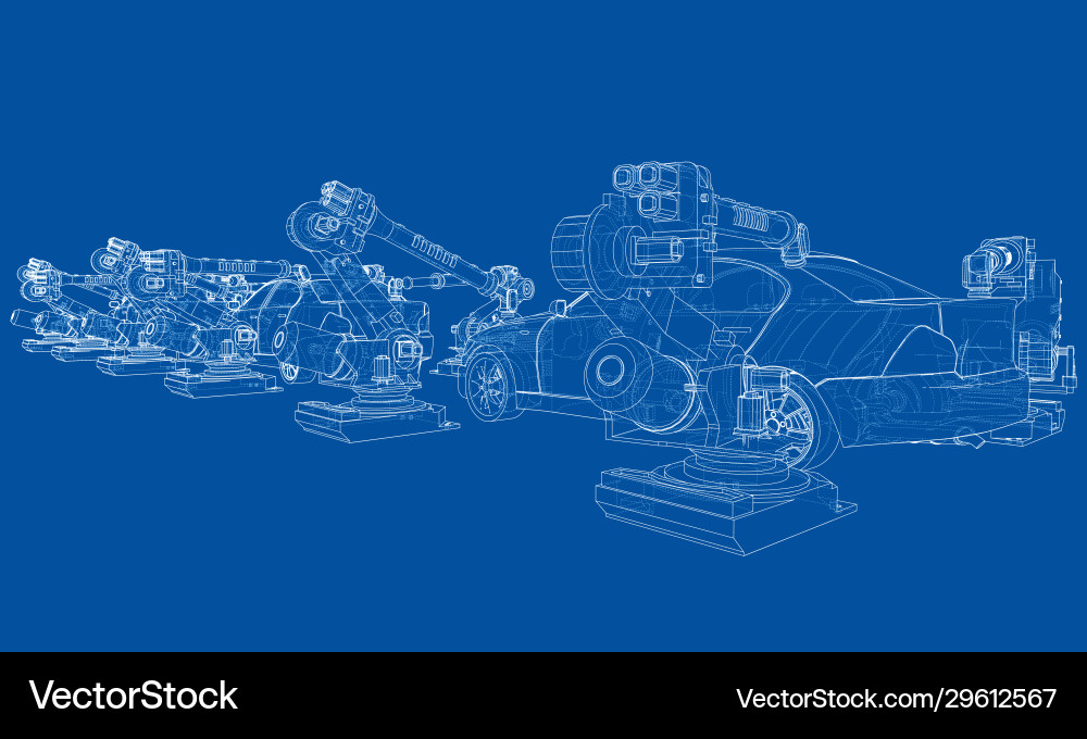 Assembly motor vehicle Royalty Free Vector Image