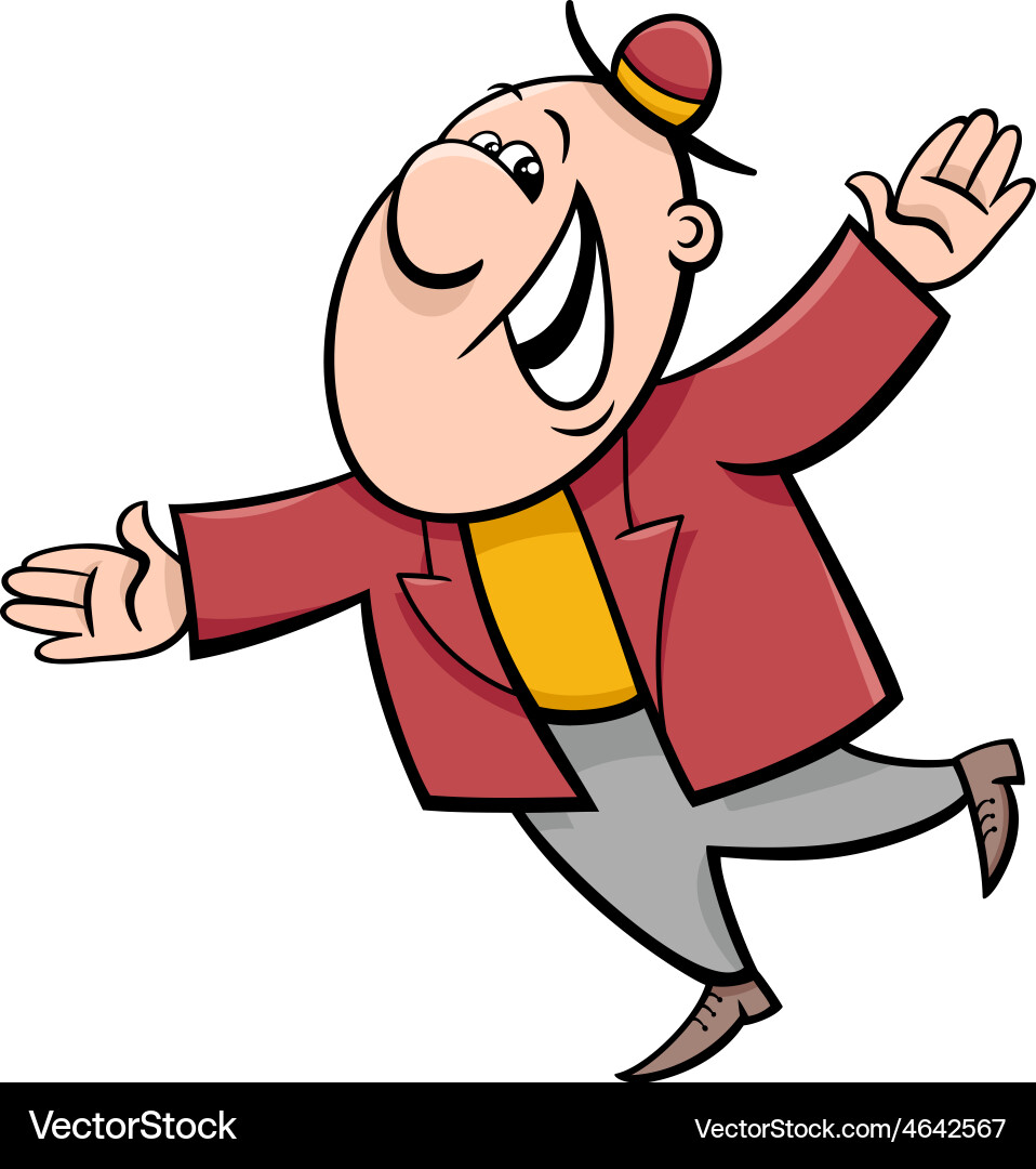 Happy man cartoon Royalty Free Vector Image - VectorStock