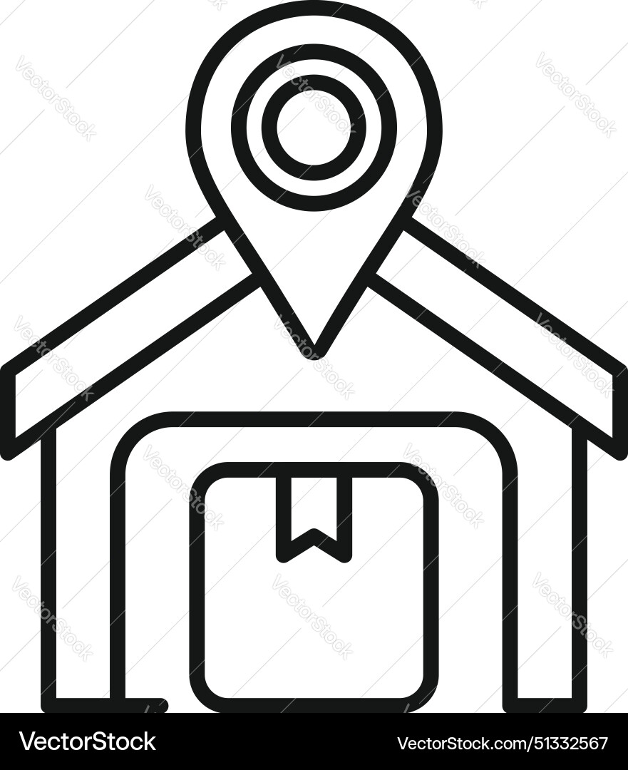 Home location icon line art Royalty Free Vector Image
